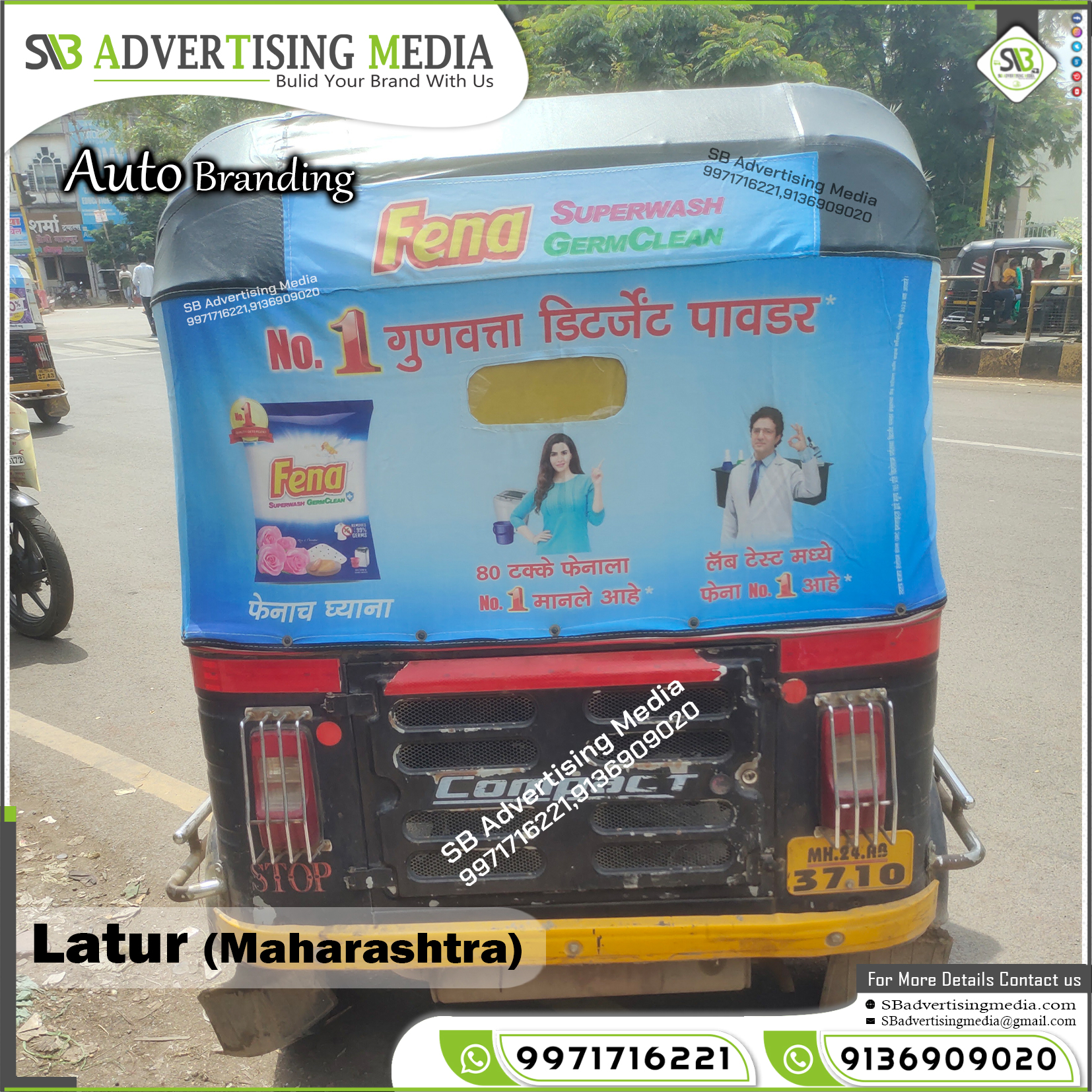 Auto rickshaw advertising services in Latur Maharashtra