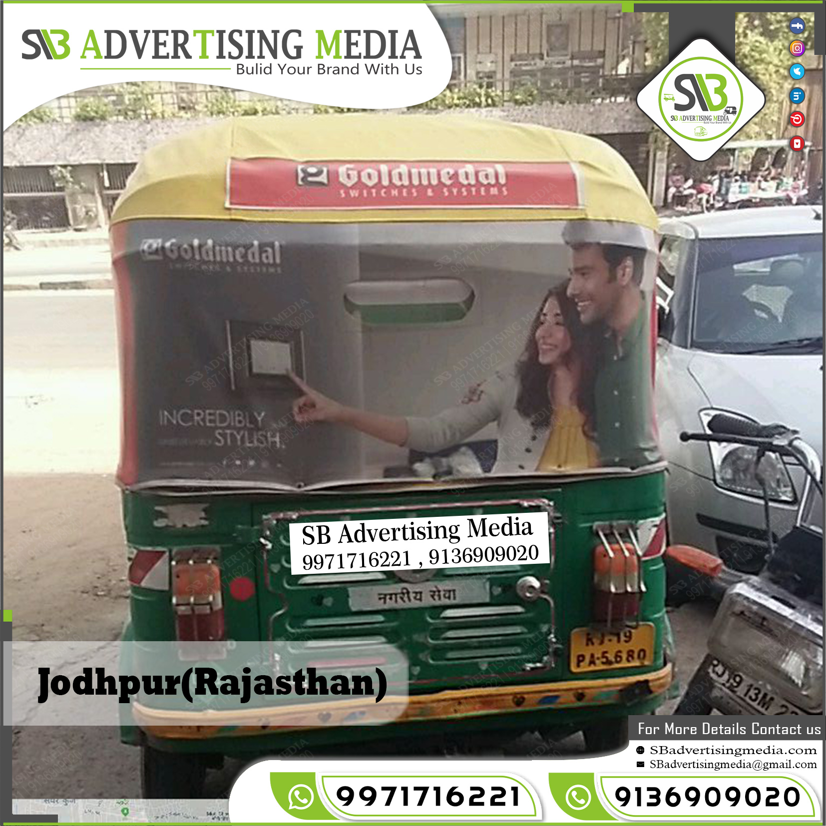Auto rickshaw advertising services in Jodhpur Rajasthan