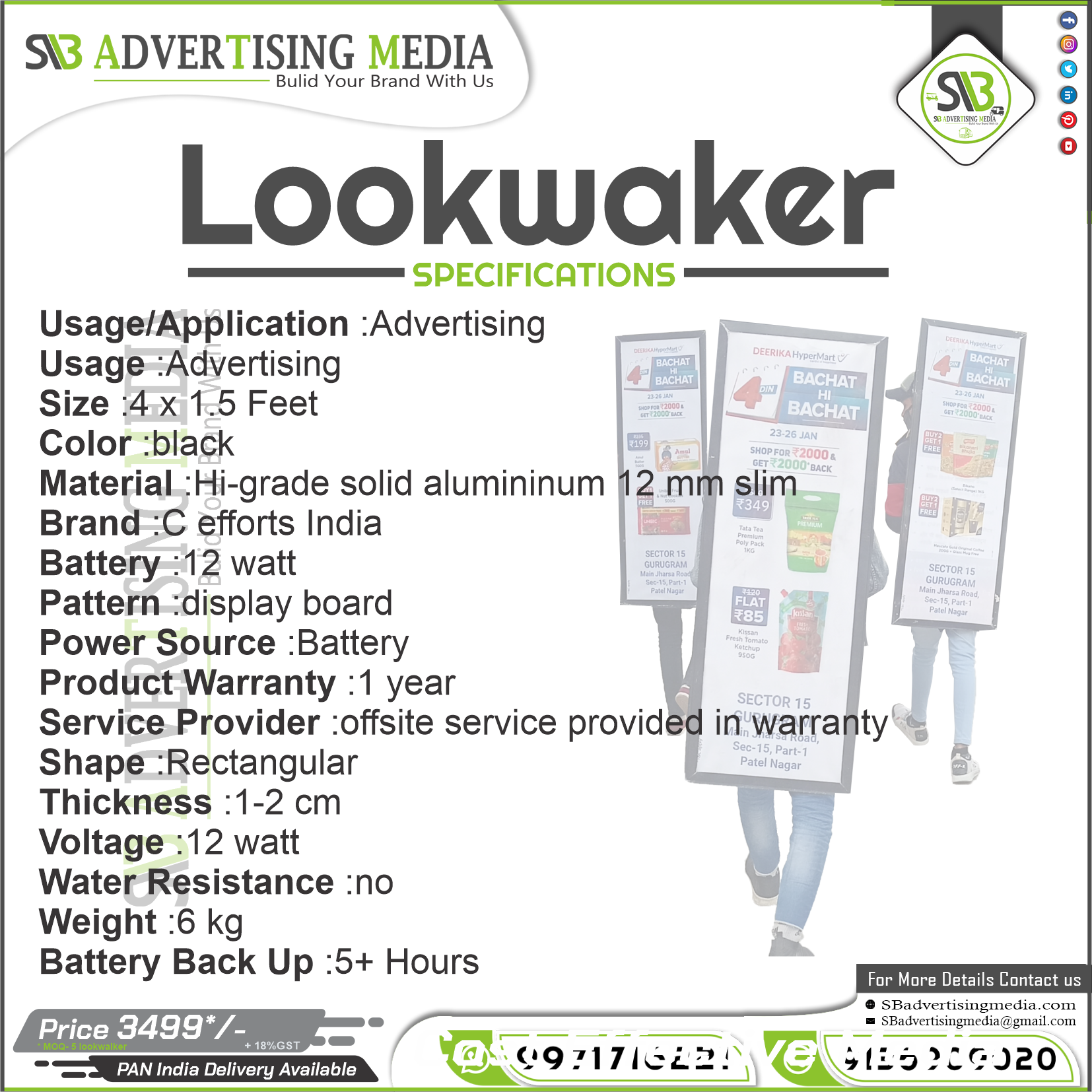 Look Walker Advertising Manufacturers in Delhi India